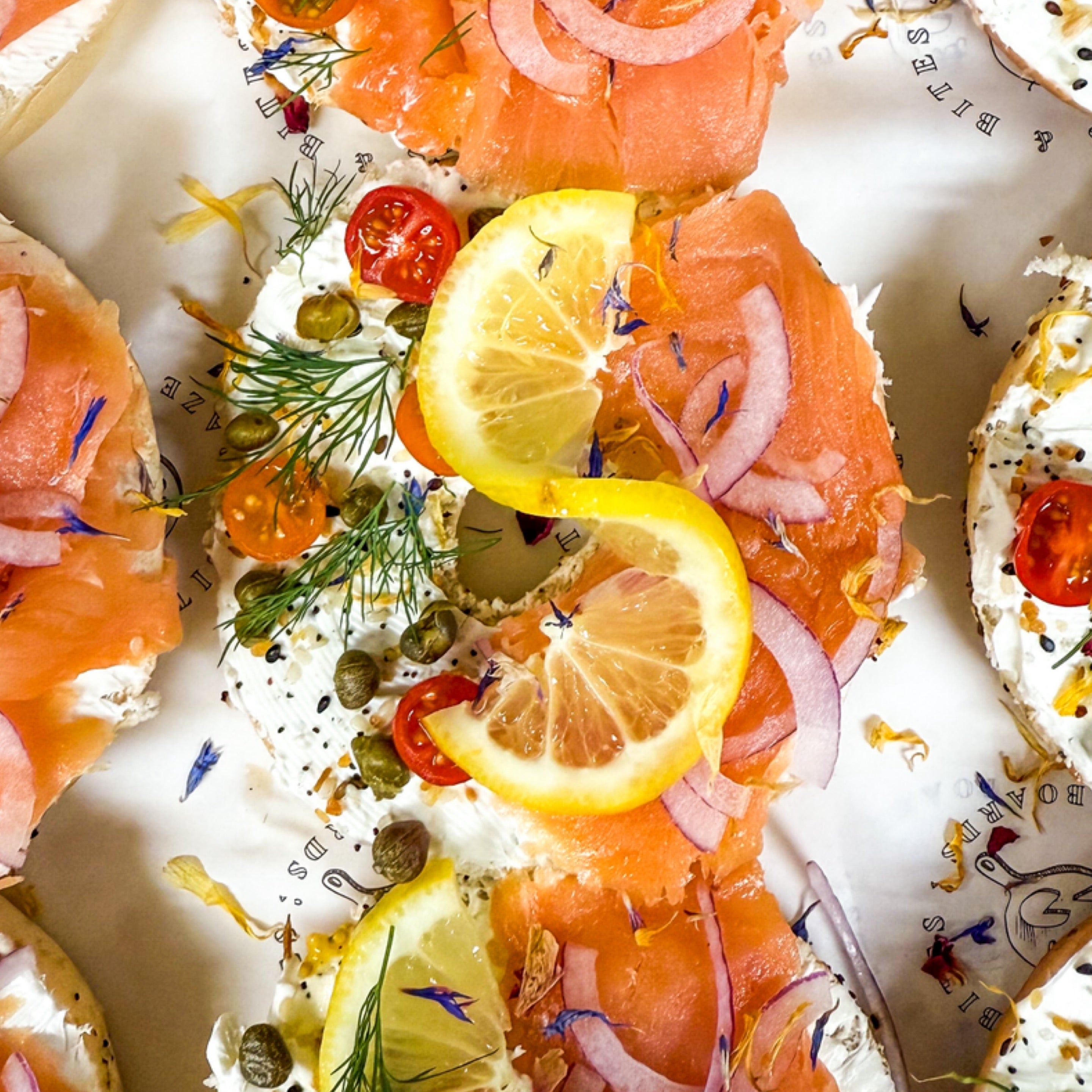 Open-Faced Bagel & Lox (12) | Bits & Bites Graze Boards